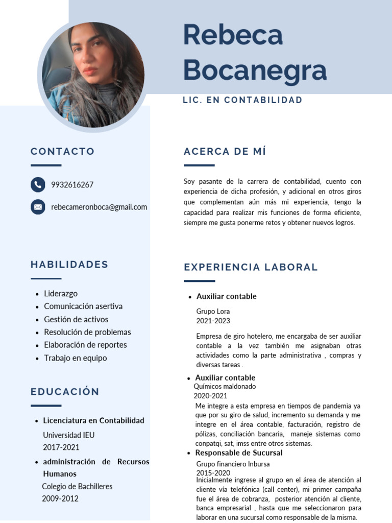 Currículum Vitae CV de Mujer Minimalista Azul_20240701_093846_0000 | PDF