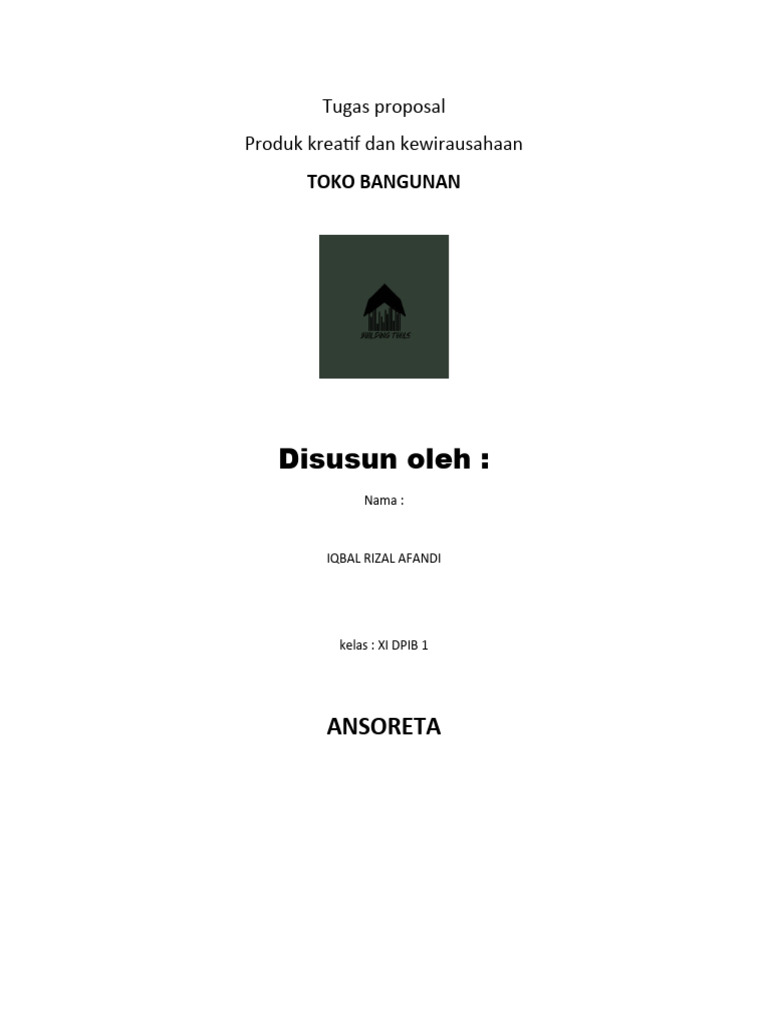Proposal Produk Kreatif Dan Kewirausahaan | PDF Proposal Produk Kreatif Dan Kewirausahaan | PDF