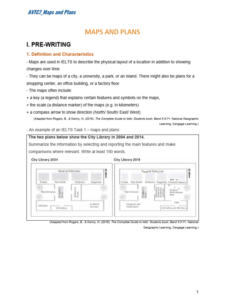 L25. Writing 9 - Task 1 - Maps - Before Class | PDF | Phrase | Noun