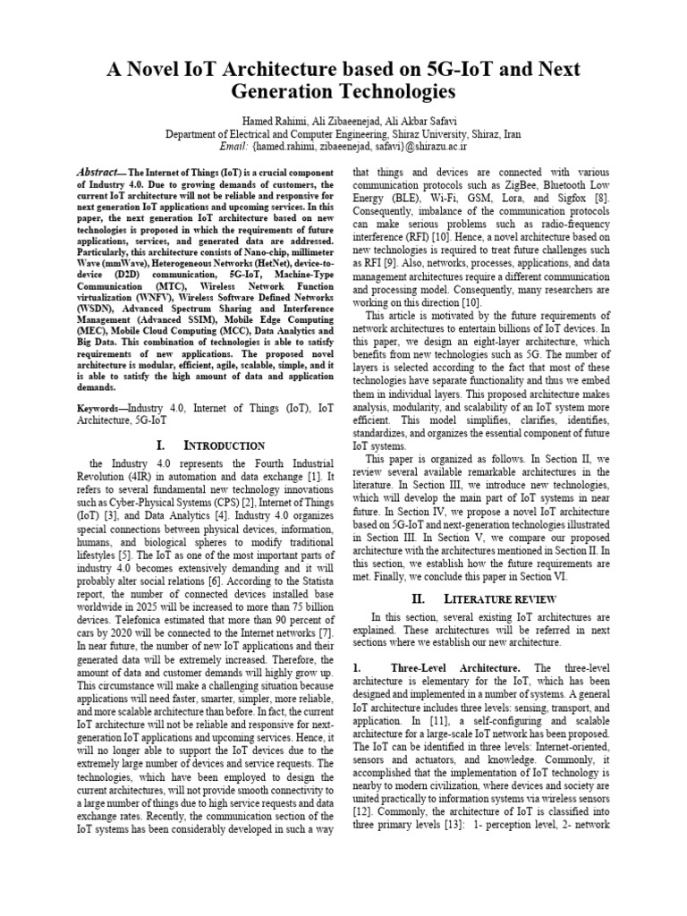 IoT Architectures | PDF | Internet Of Things | Computer Network