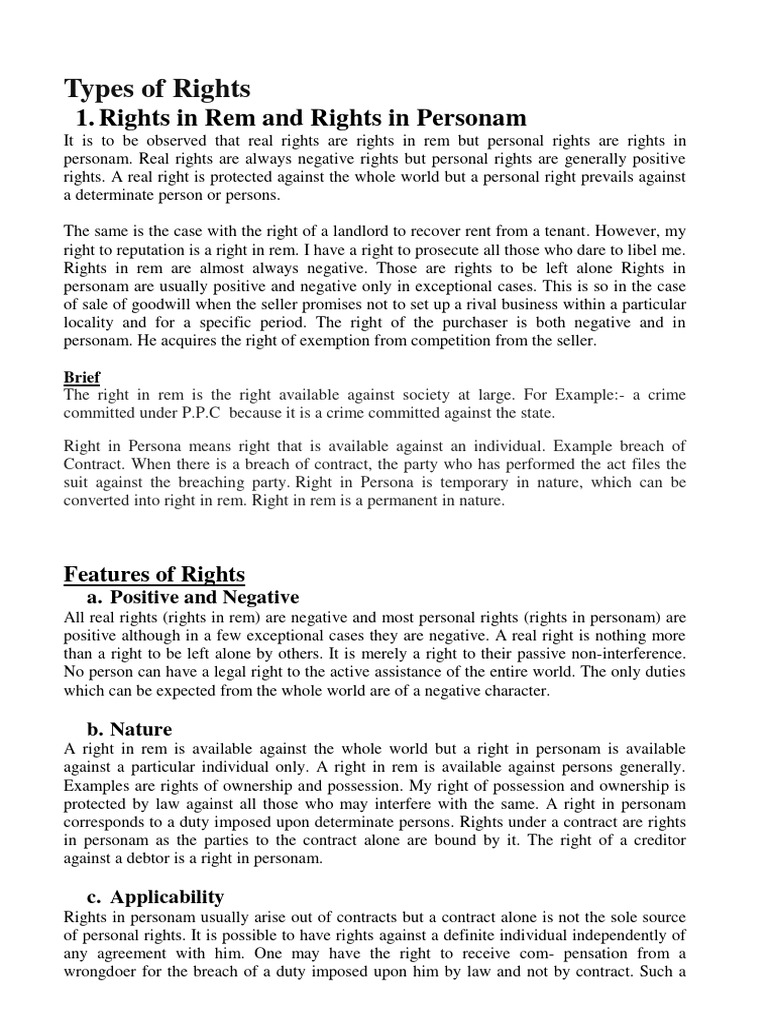 Legal Rights Kinds Only | PDF | Equity (Law) | Property