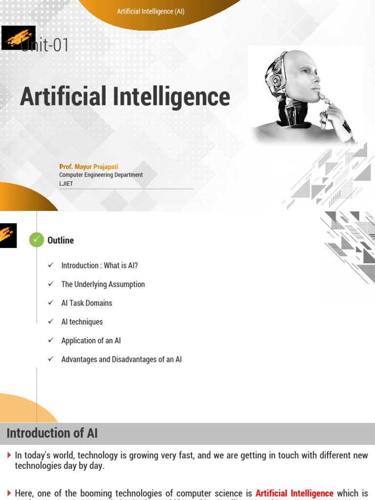 AI Unit 1 | PDF | Artificial Intelligence | Intelligence (AI) & Semantics