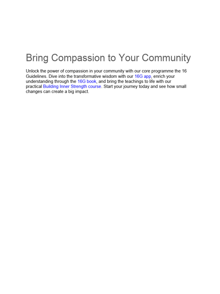 Compassionate Community Building | PDF | Business | Social Science