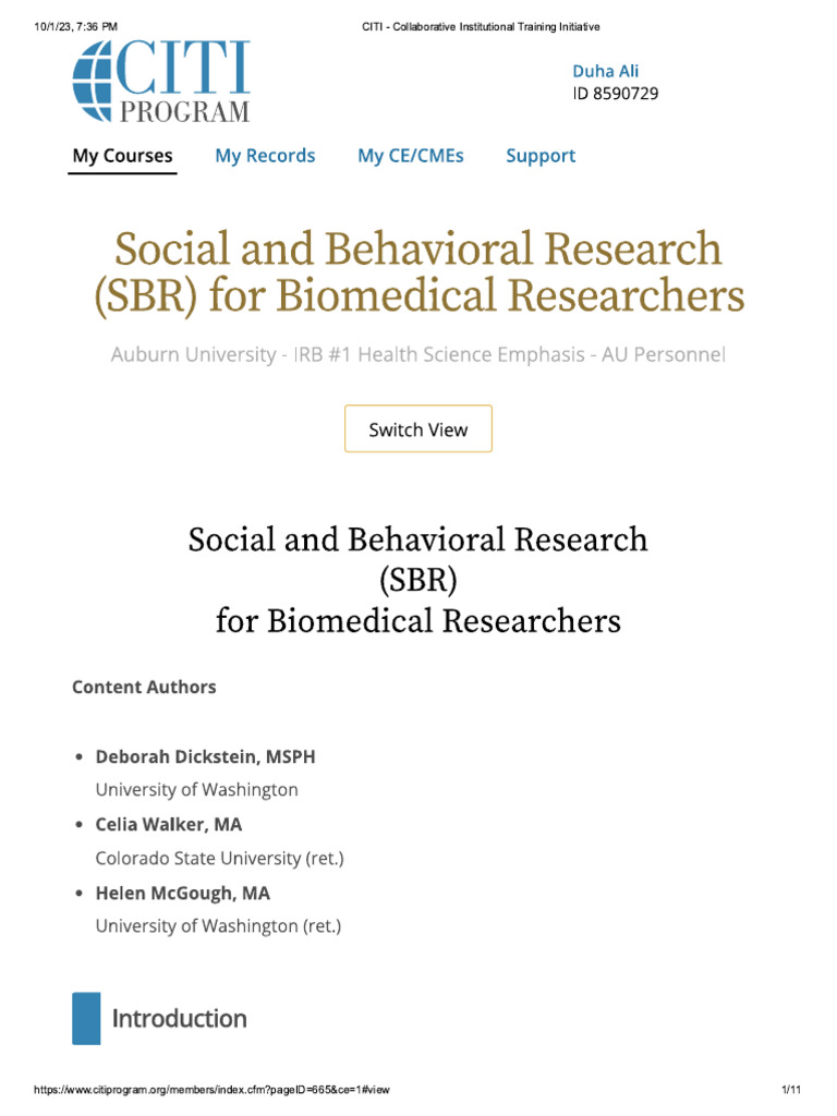 05 Social and Behavioral Research (SBR) | PDF