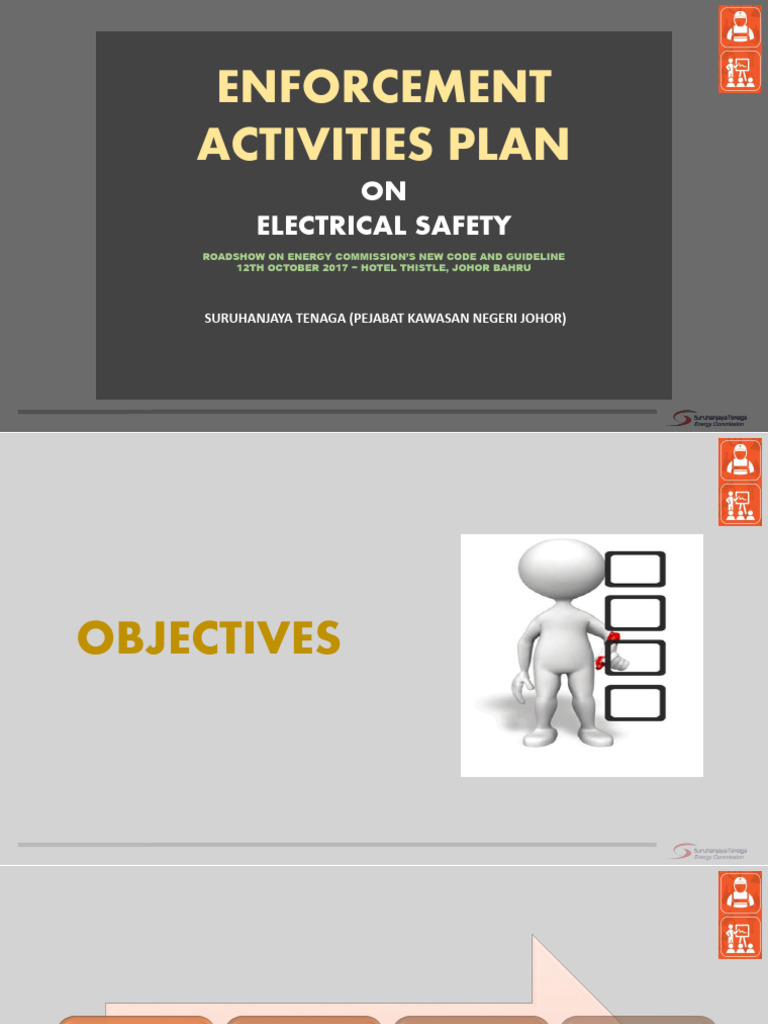 Enforcement Activities Plan On Electrical Safety | PDF | Safety