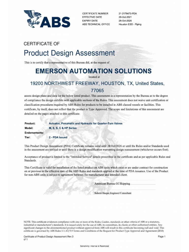 Abs Type Certification | PDF