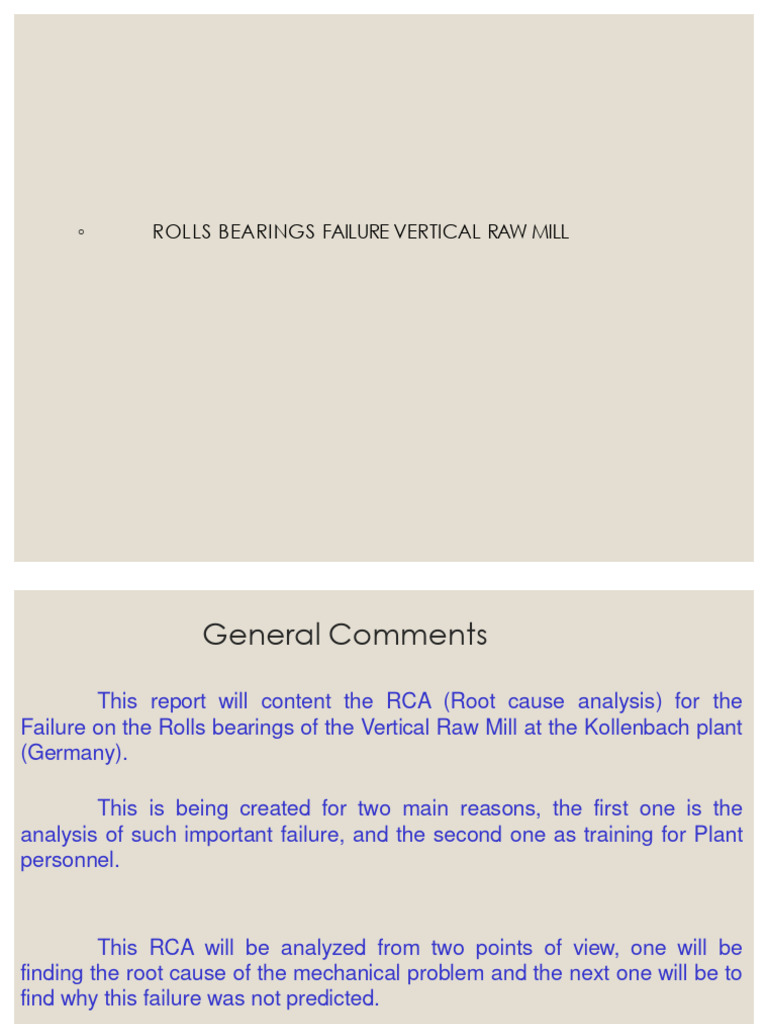 Rolls Bearings Failure Analysis Report | PDF | Bearing (Mechanical ...