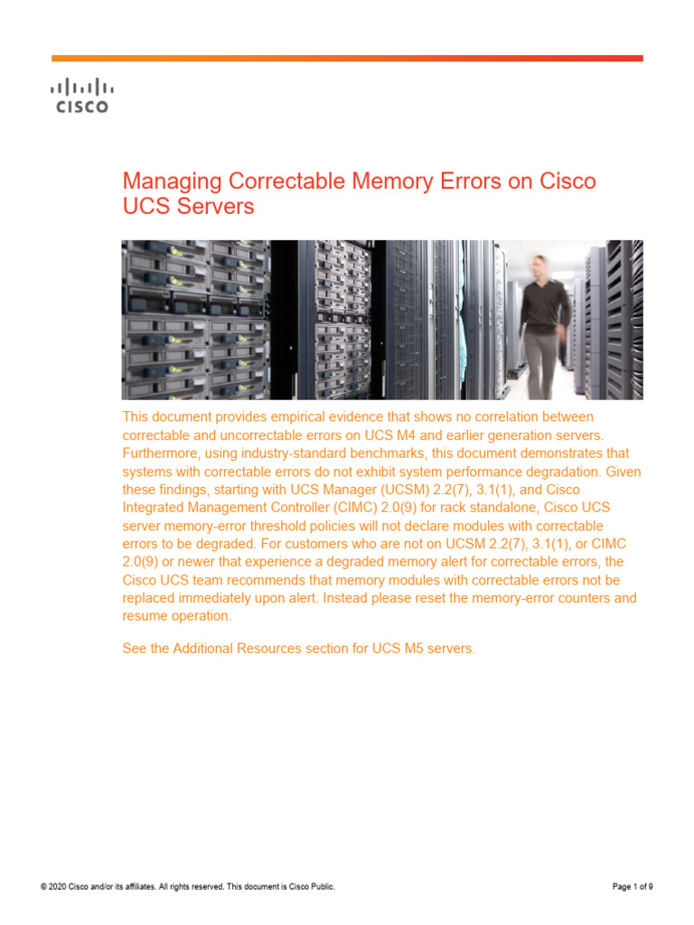 Managing Correctable Memory Errors in UCS | PDF | Dynamic Random Access ...