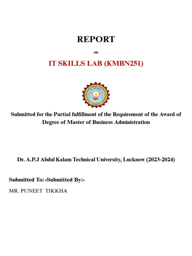 It Skills Lab Cover Page - Doc - 20240708 - 173844 - 0000 | PDF