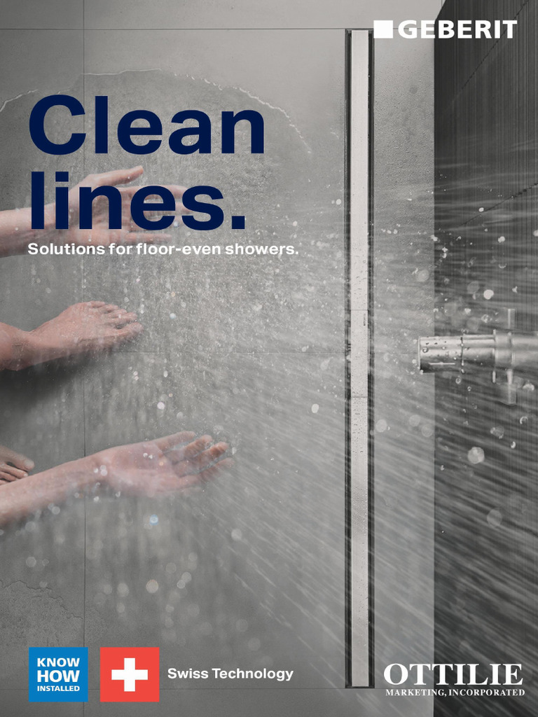 Geberit Cleanline Shower Channel Flyer | PDF