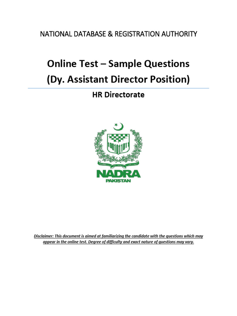 Sample Questions - Online Test II | Download Free PDF | Multiple Choice