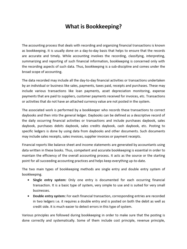 Understanding Bookkeeping Basics | PDF | Bookkeeping | Debits And Credits