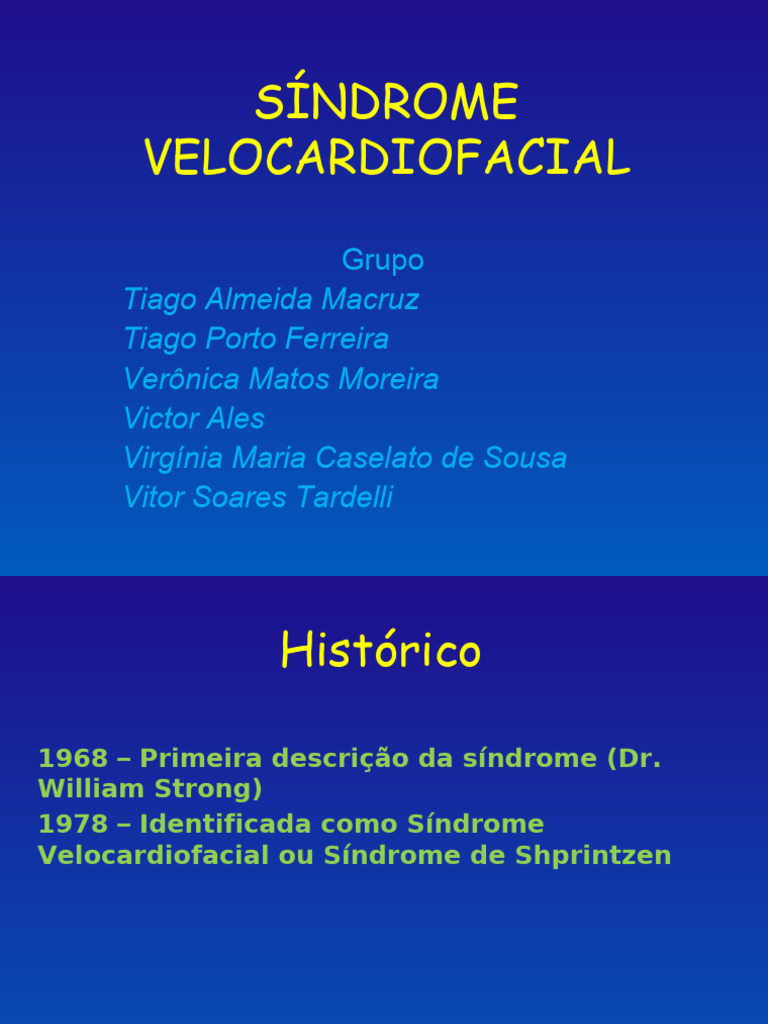 Síndrome Velocardiofacial: Guia Clínico | PDF | Doenças e distúrbios