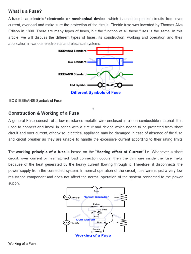 unit5 bee | PDF | Fuse (Electrical) | Alternating Current