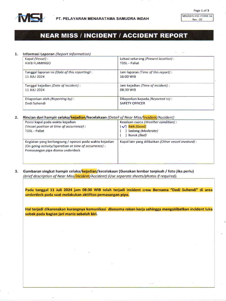 Incident RWC Report-1 | PDF