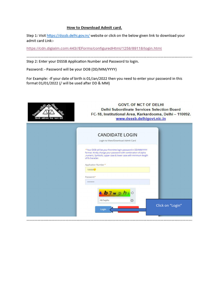 How To Download Admit Card | PDF | Password | Login