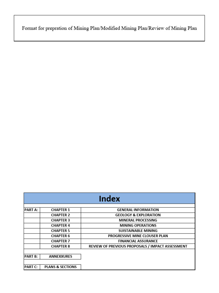 Preparation of Mining Plan | PDF | Geophysics | Mining