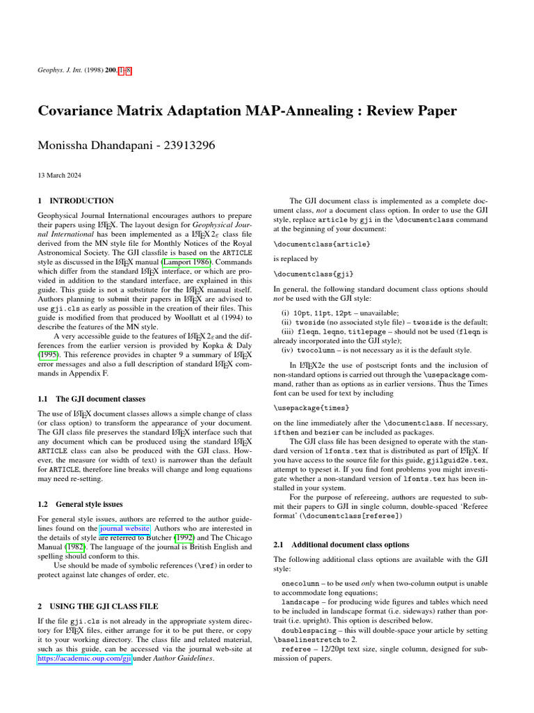 Covariance Matrix Adaptation Map Annealing Pdf Te X Minute And Second Of Arc