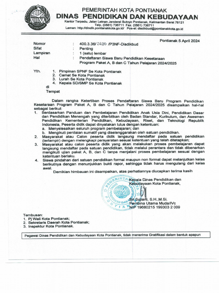 Daftar Siswa Baru Paket A B C Tahun 2024 2025 Pdf