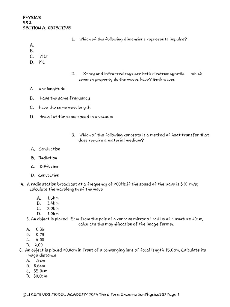 SS 2 Physics | PDF