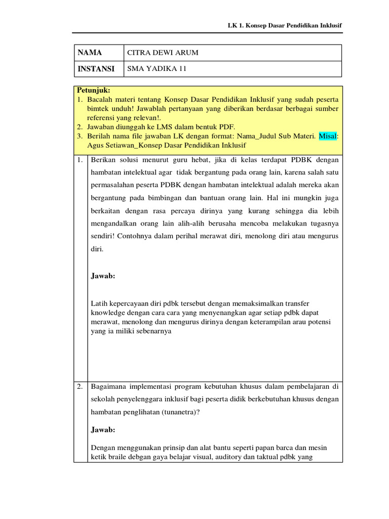 Citra Dewi Arum-Pengenalan Program Berkebutuhan Khusus | PDF