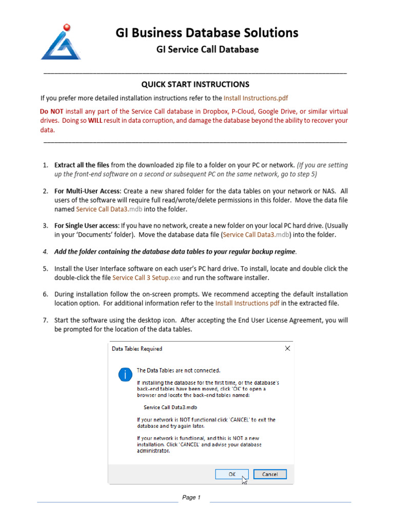 Quick Start | PDF | Computer File | Databases