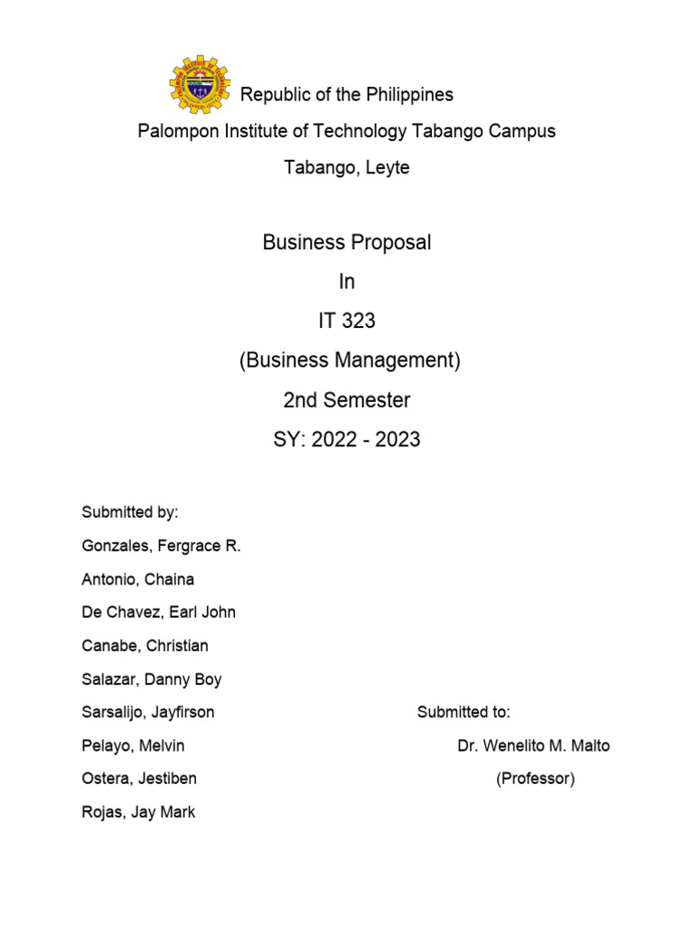 Business Proposal Shit 1 | PDF | Business | Computers