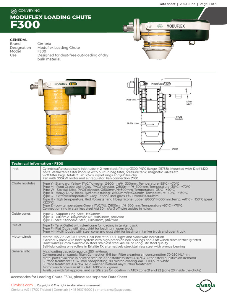 Loading Chute F300 Datasheet En | Download Free PDF | Bearing ...