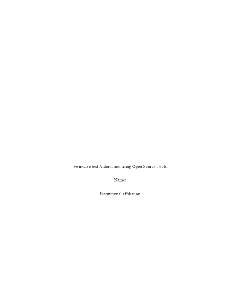 Firmware Test Automation Using Open Source Tools | PDF | Unit Testing ... Firmware Test Automation Using Open Source Tools | PDF | Unit Testing ...