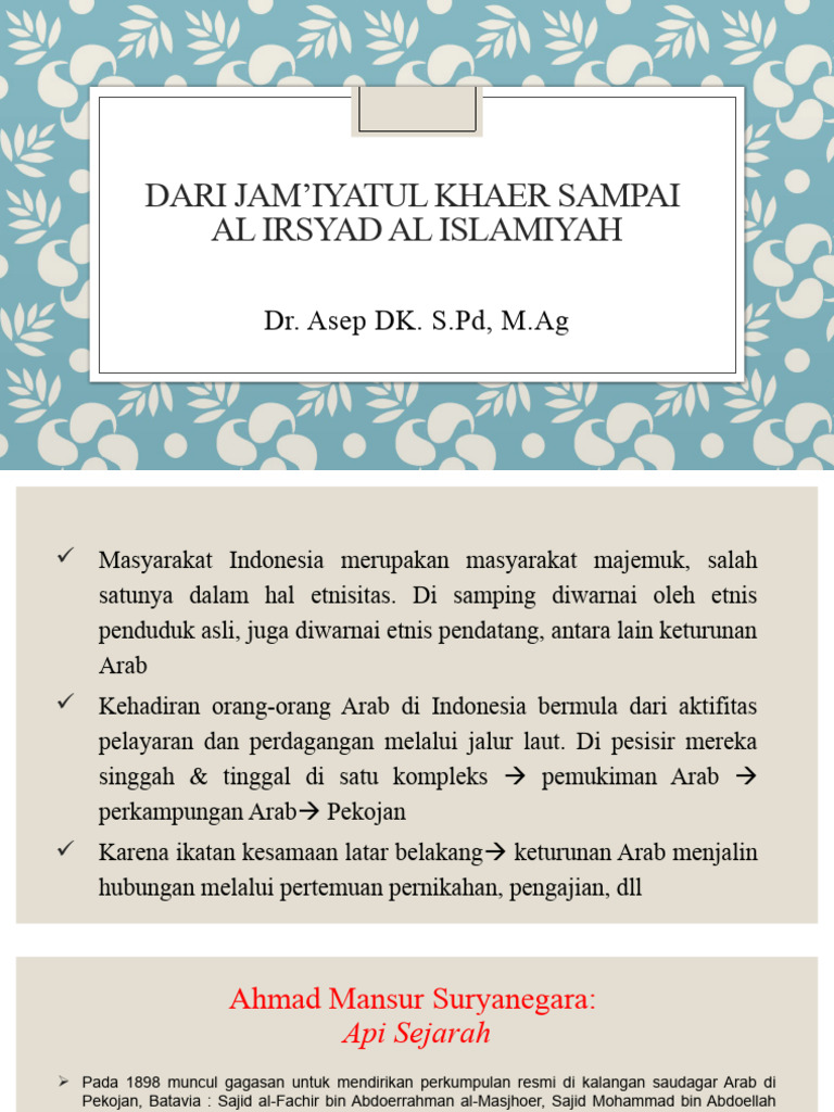 Dari Jami'Atul Khair Sampai Al Irsyad | PDF | Politik | Perjalanan