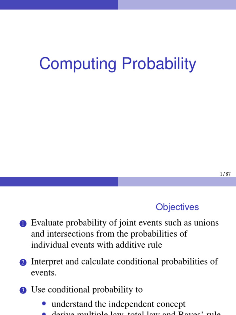 2 - Calculating Prob | PDF | Probability | Sampling (Statistics)