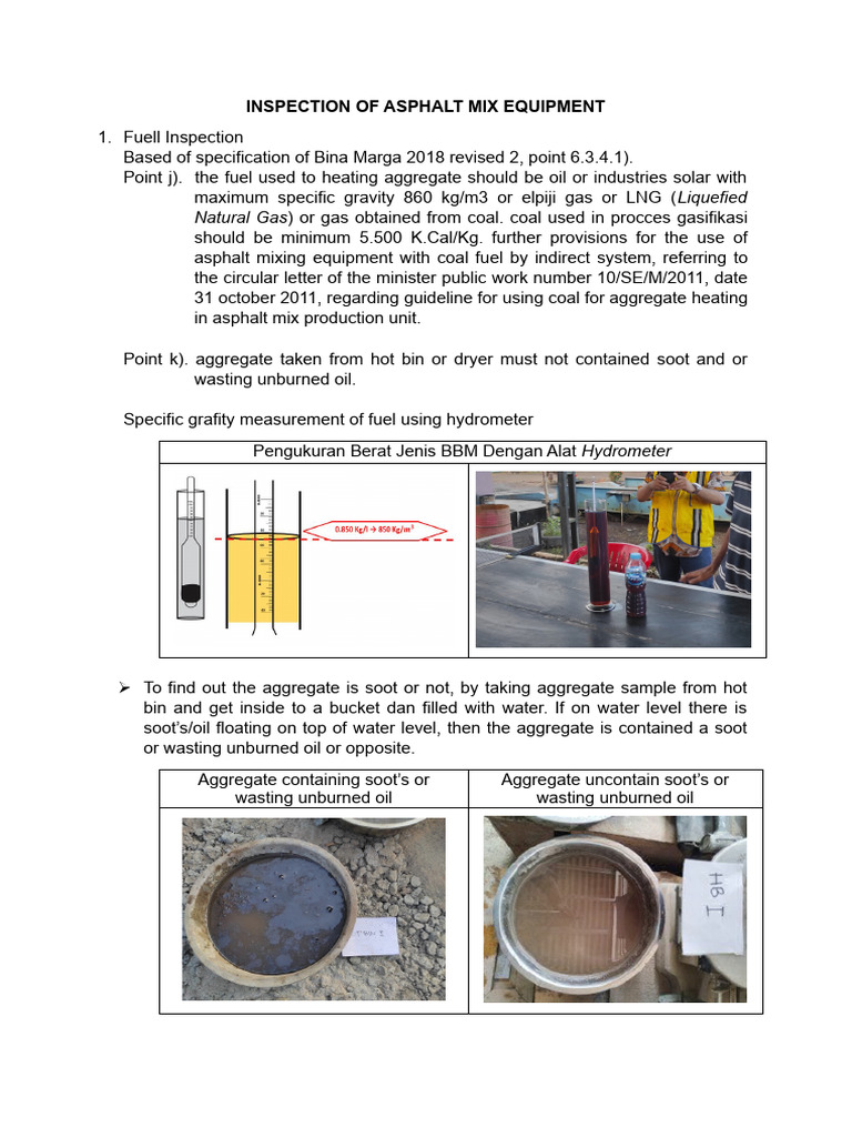 Inspection of Asphalt Mix Equipment | PDF