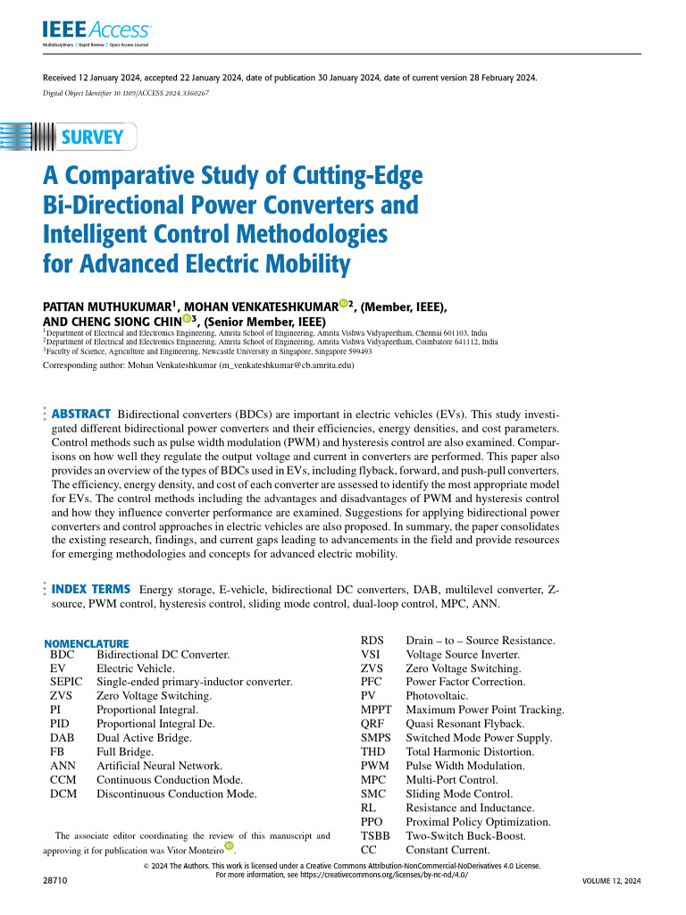 A Comparative Study of Cutting-Edge Bi-Directional Power Converters and Intelligent Control ...