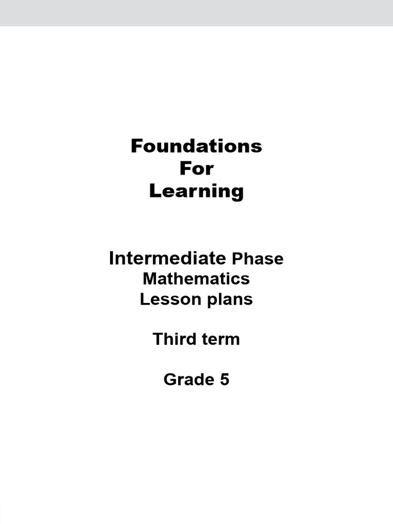 Grade 5 Term 3 Lessons Plans | PDF | Numbers | Arithmetic