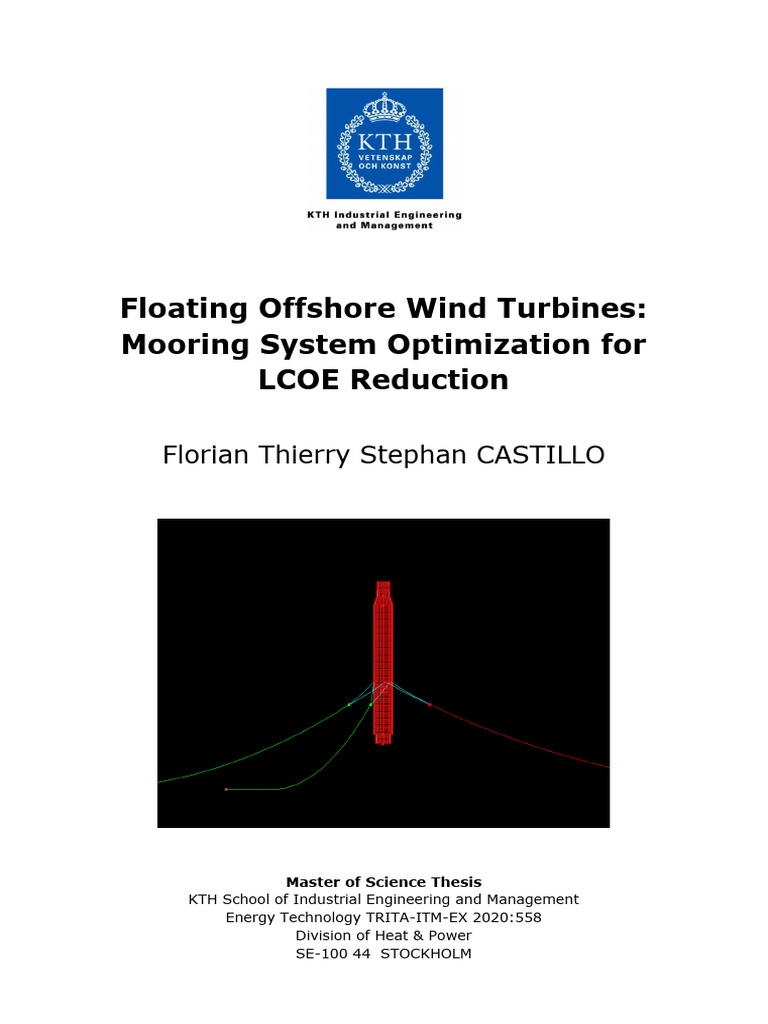 Mooring System Optimisation - LCOE | PDF