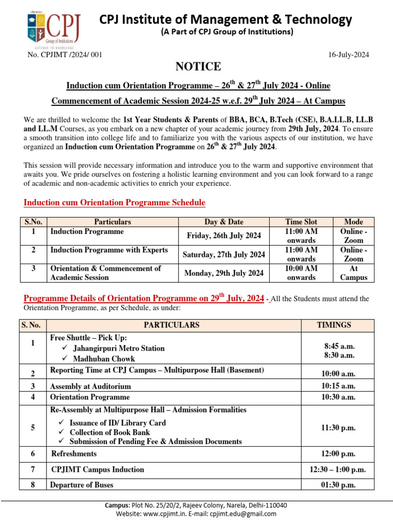 Notice No. 001 | PDF