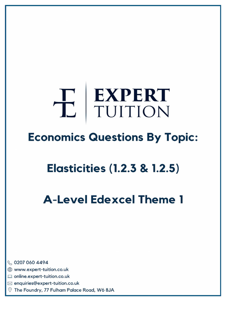 Elasticities-1 2 3-1 2 5 | PDF | Elasticity (Economics) | Price ...
