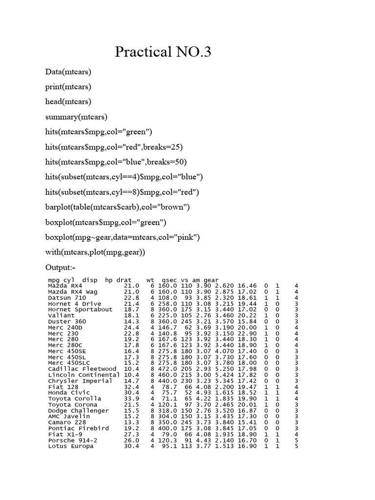 Practical NO.3 | PDF | Wheeled Vehicles | Automotive Industry