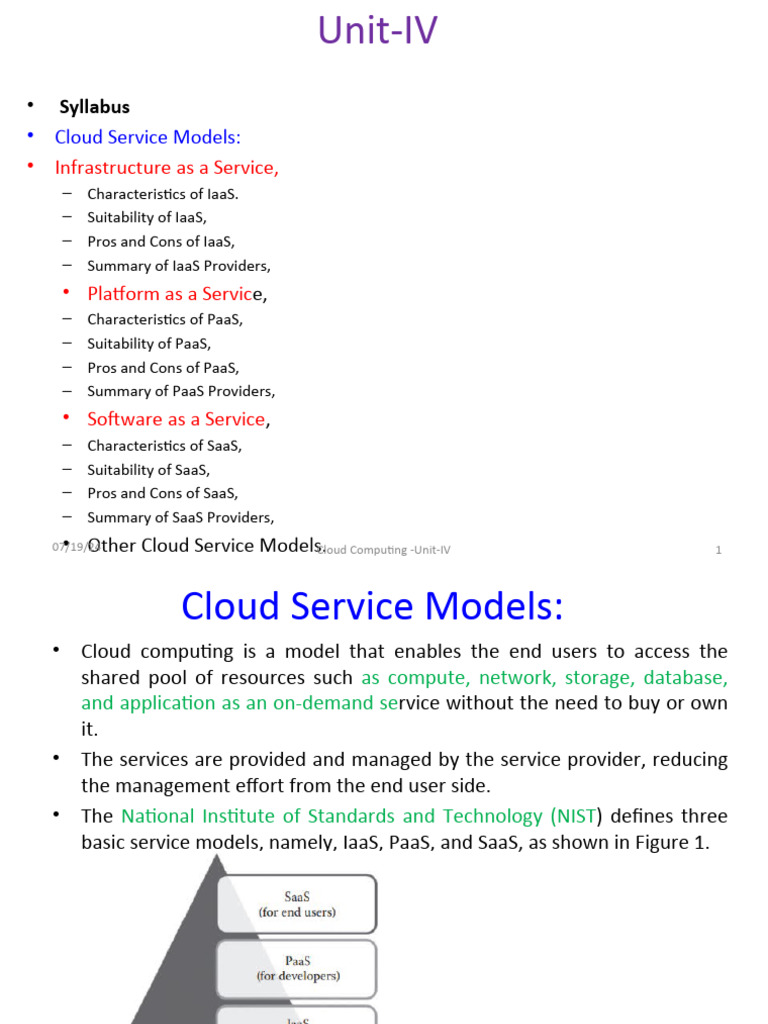 Cloud Computing Unit 4 Pdf Cloud Computing Platform As A Service