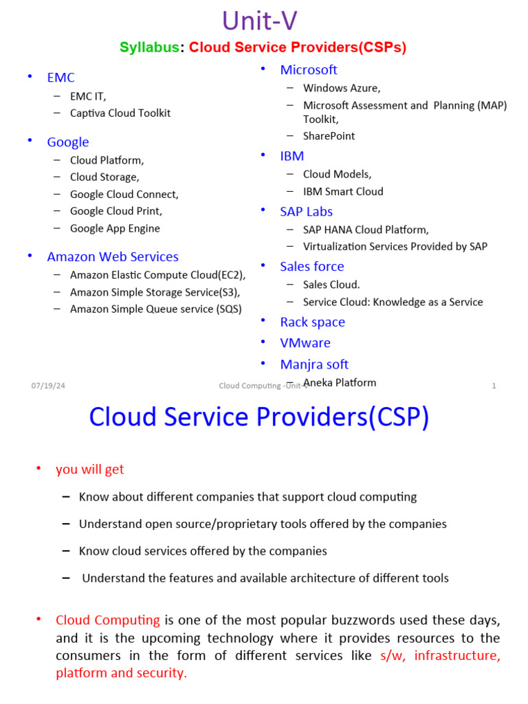 Cloud Computing Unit-5 | PDF | Cloud Computing | Share Point