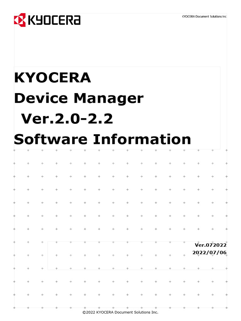 KYOCERADeviceManagerENSMR2 0-2 2 | PDF | Transport Layer Security | Proxy Server