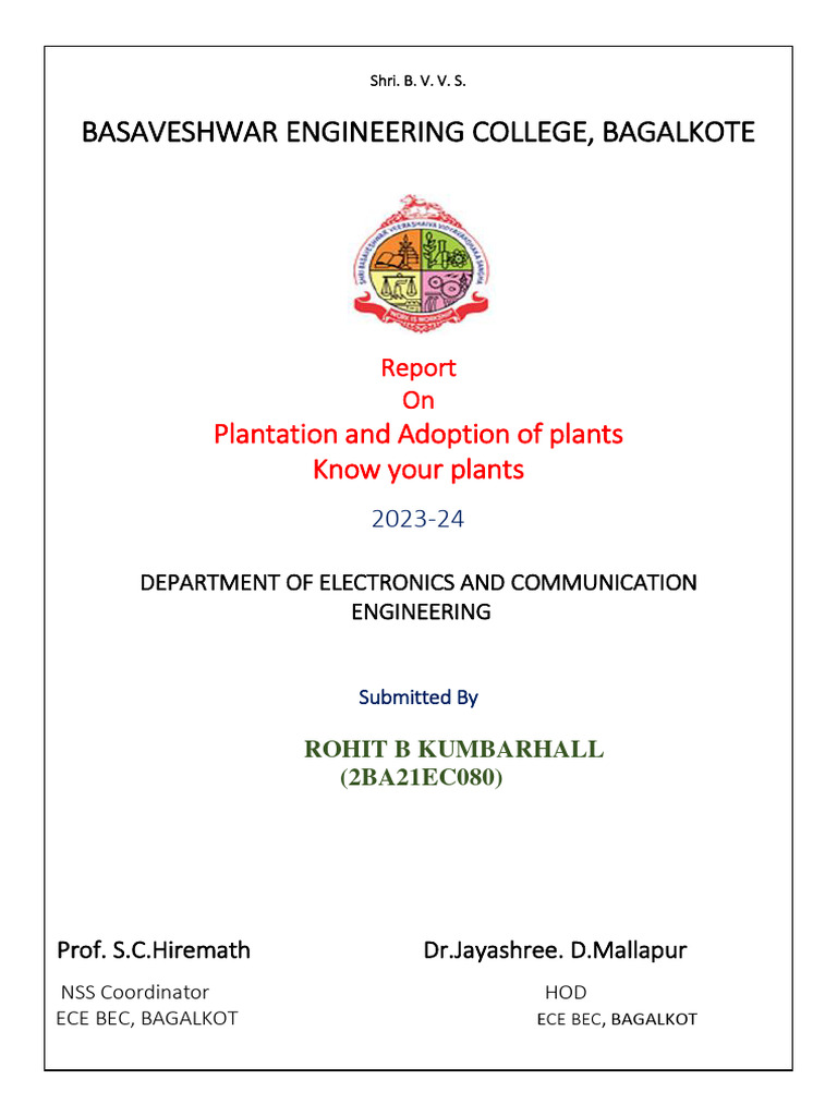Final Rohit 5sem Nns Report | PDF | Forests | Conservation Biology