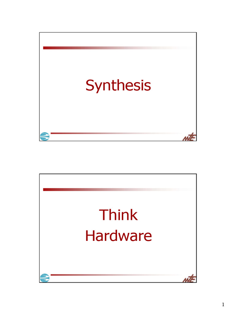Synthesis | PDF | Logic Synthesis | Field Programmable Gate Array Synthesis | PDF | Logic Synthesis | Field Programmable Gate Array