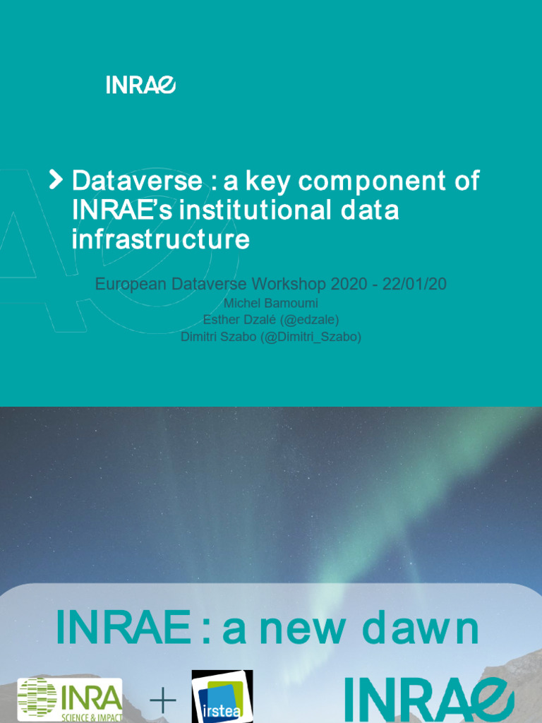 INRAE's Dataverse Infrastructure Overview | PDF | Metadata | Data