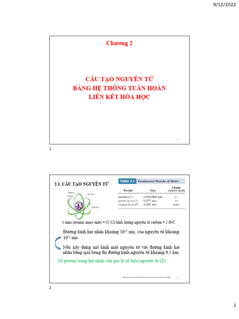 Chuong 2 - Cau Tao Nguyen Tu, Phan Tu - Offline | PDF