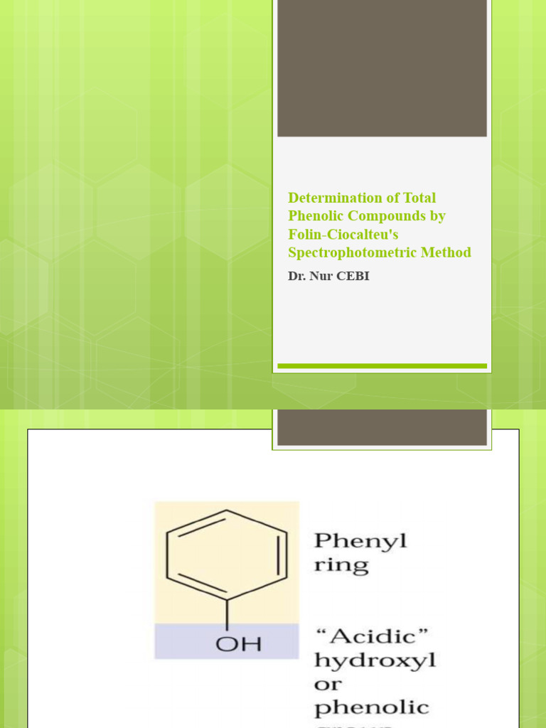 Total Phenolic Content via Folin-Ciocalteu | PDF | Spectrophotometry ...