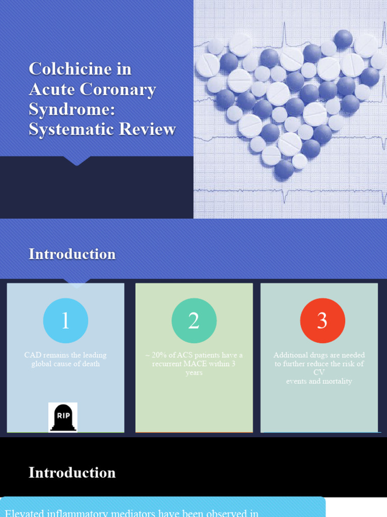 Colchicine in Acute Coronary Syndrome A Systematic | PDF | Inflammation | C Reactive Protein