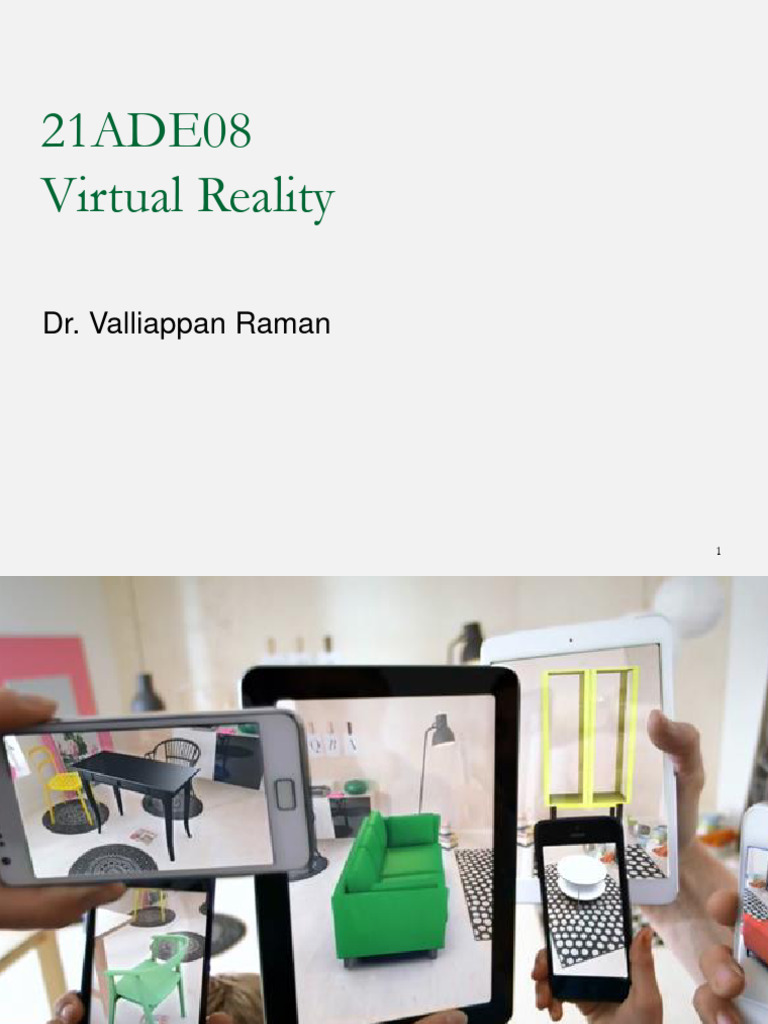 Virtual Reality Course Overview | PDF | Virtual Reality | Augmented Reality