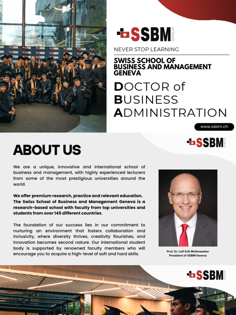 SSBM Geneva DBA Brochure Online | PDF | Thesis | Academic Degree