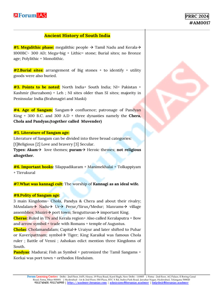 PRRC_2024_AM_17_Ancient_History_of_South_India | PDF | Tamils | Tamil Nadu